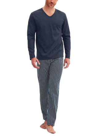 CALIDA Cotton Special Pyjama, lang Herren, aus 100% Baumwolle