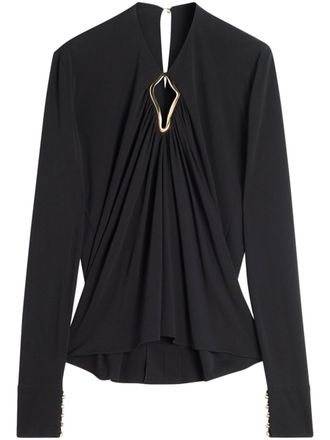Lanvin blouse à découpes - Noir