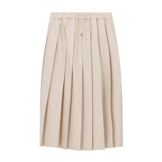 Fabiana Filippi Femme, Jupes, Beige, Taille: 36 FR Jupe Pliss&eacute;e en Techno Tailoring