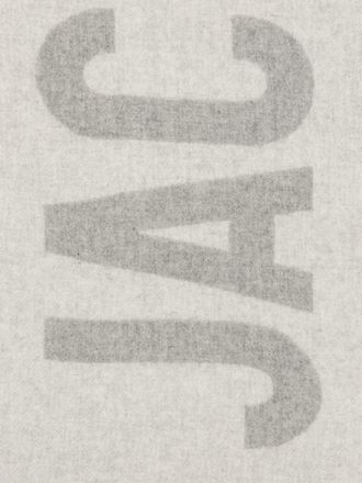 Jacquemus Logo Intarsia Virgin Wool Scarf - Grey