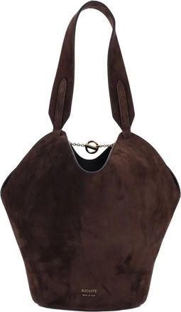 Khaite Shopper & Totes - Lotus Small Tote Bag In Brown Calfskin Suede - Gr. unisize - in Braun - f&uuml;r Damen