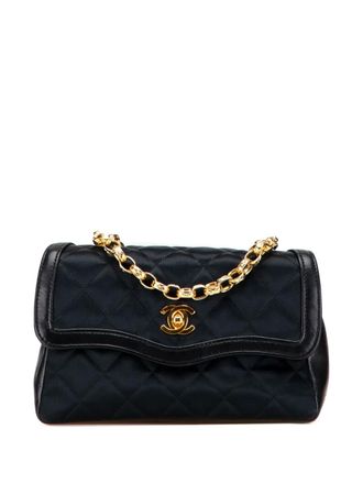 Chanel sac &agrave; bandouli&egrave;re matelass&eacute; Bijoux Chain Single Flap (1989-1991) - Noir