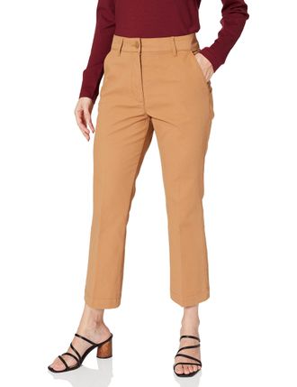 Sisley Sisley Womens Trousers 4MFR55CP6 Pants, Brown 10G, 40