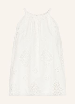 BA&SH Ba&Sh Top Maxi Mit Spitze weiss