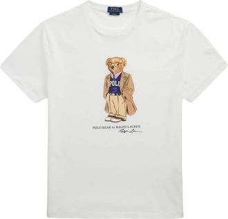 Ralph Lauren Homme, Tops, Blanc, Taille: XL Polo Bear T-Shirt