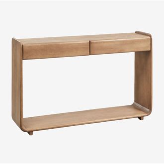 Sklum Rechteckiger Flurkonsole 120x30 cm aus Holz Tinsley Mango-Holz