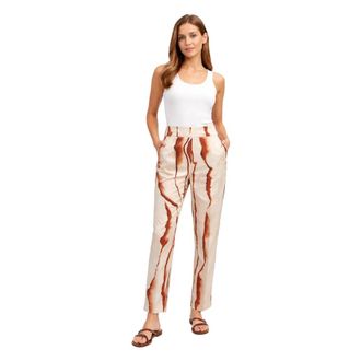 Liviana Conti Femme, Pantalons, Multicolore, Taille: 36 FR Pantalon Droit Imprim&eacute;