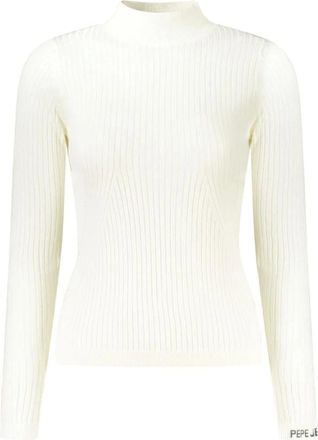 Pepe Jeans London Femme, Pulls, Blanc, Taille: 42 FR Pull col roul&eacute; en coton