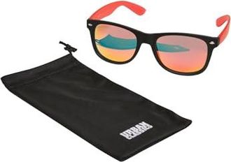 Urban Classics Sunglasses Likoma Mirror UC, Lunettes de Soleil Mixte, Noir/Rouge, Taille Unique