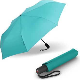 Knirps Regenschirm I.200 Medium Duomatic mit Schirmtasche I kleiner Taschenschirm mit Drucktaste I Regenschirm automatisch & kompakt I Taschenregenschirm lei