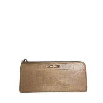 Miu Miu Portefeuille Vintage Pre-owned - Femme - Pre-owned - Brun - Taille: ONE Size