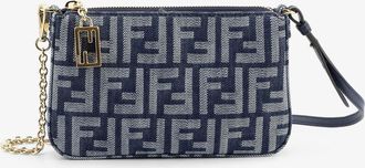 Fendi Baguette FF jacquard fabric clutch bag - FENDI - gender_Woman