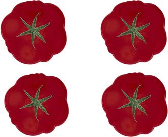 Bordallo Pinheiro Small Pizza Plate - Set 4 - Tomato
