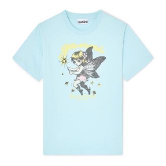 Ganni Femme, Tops, Bleu, Taille: 38 FR Ganni T-shirts et Polos