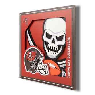 You the Fan NFL Tampa Bay Buccaneers 3D-Logo-Serie Wandkunst - 30,5 x 30,5 cm