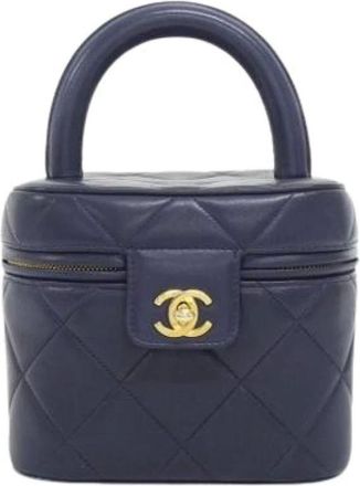 Chanel Sac &agrave; main vintage doccasion - Femme - Pre-owned - Bleu - Taille: ONE Size