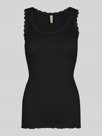 Soyaconcept Tanktop aus Seide mit Spitzenbesatz