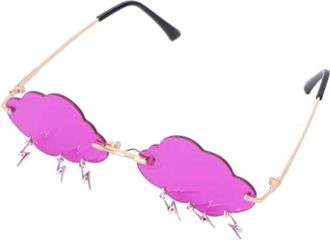 Yardwe Lunettes de Soleil sans Monture Motif Nuage et &Eacute;clair Protection Oculaire Renforc&eacute;e Adapt&eacute;es aux Sorties en Int&eacute;rieur et Activit&eacute;s Nocturnes