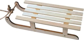 Generico Miniatur-Weihnachts-Miniatur, rustikal, 12 x 5 cm, tragbar, Schlafzimmer, T&uuml;r, kleine Schlitten