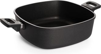 Woll Nowo Titanium Guss-Kasserolle viereckig - Induktiv -, 28 x 28 cm, 10 cm hoch, 6.0 Liter, mit 2 Seitengriffen - Geeignet für alle Herdarten, Aluminium,