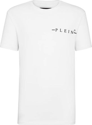 Philipp Plein Homme, Tops, Blanc, Taille: 3XL T-shirt Col Rond MC