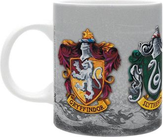 Harry Potter Keramik Tasse - Hogwarts Wappen - Gryffindor - Hufflepuff - Slytherin - Ravenclaw - Geschenkbox