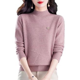 Generic Harajuku Pull à manches longues et col roulé pour femme, Pnnrk, L