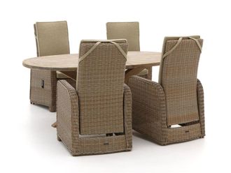 Intenso Furniture Intenso Umbria/ROUGH-Y Ellips 200 cm Gartenm&ouml;bel-Set 5-teilig verstelbar