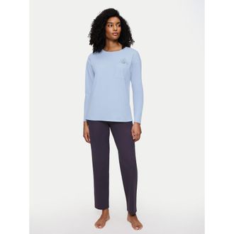 Triumph Pyjama 10225065 Himmelblau Regular Fit
