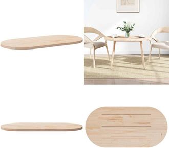 vidaXL Dessus de table 100x50x2,5 cm bois de pin massif ovale - Dessus De Table - Plateau De Table - Bois De Pin - Table Basse - Table Dappoint - Home &