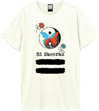 Amplified Yin Yang Ed Sheeran T-shirt unisexe pour adultes, Vintage - blanc, S