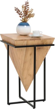 Landscape Beistelltisch Sira, Natur, Schwarz, Holz, Metall, Akazie, massiv, quadratisch, eckig, 41x66x41 cm, Wohnzimmer, Wohnzimmertische, Beistelltische, Beist