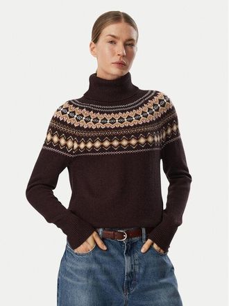 Barbour Rollkragenpullover Darwen LKN1806BR99 Dunkelbraun Slim Fit