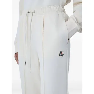 Moncler Drawstring Cotton Trousers - White