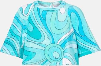 Pucci Cropped-Top Iride aus Frottee