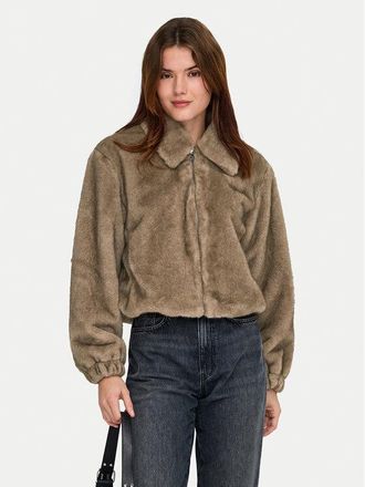 Only Pelzmantel Madelina 15373155 Beige Regular Fit