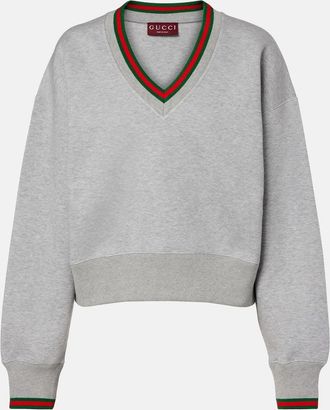 Gucci Sweatshirt Web Stripe aus Jersey