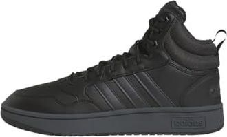 adidas Homme Hoops 3.0 Mid Lifestyle Basketball Classic Fur Lining Winterized Shoes, Core Black/Carbon/Cloud White, 45 1/3 EU