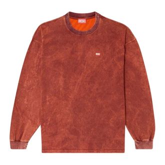 Diesel Homme, Tops, Rouge, Taille: L T-shirt &agrave; Manches Longues Col Rond