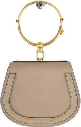 Chlo&eacute; Sac &agrave; bandouli&egrave;re en cuir gris