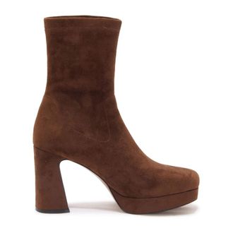 Emanuelle Vee Stretch Bella Stiefeletten Dunkelbraun - - Shoes - Damen - Braun - 39 EU