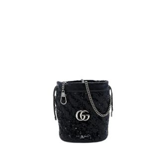 Gucci Sac seau matelass&eacute; &agrave; paillettes Pre-owned - Femme - Pre-owned - Noir - Taille: ONE Size