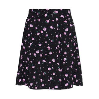 Dolce & Gabbana Femme, Jupes, Noir, Taille: 34 FR Jupe en Soie &agrave; Motif Floral