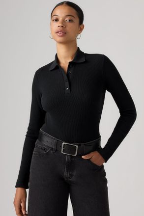 Levi's Rory Long-Sleeve Polo - Damen - Schwarz / Schwarz