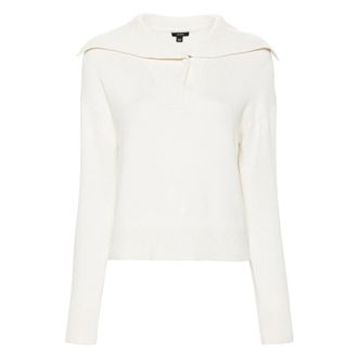 Joseph Seiden-Kaschmir-Polohemd - - Tops - Damen - Wei&szlig; - L