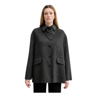 Nanushka Wolljacke mit Kontrastkragen - - Jackets - Damen - Grau - L