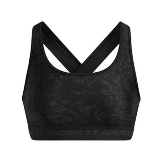 Under Armour Crossback Mid Print - - Sport - Damen - Schwarzk - S