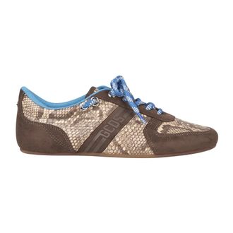 GCDS Schn&uuml;r-Sneaker mit Python-Print - - Shoes - Damen - Braun - 40 EU