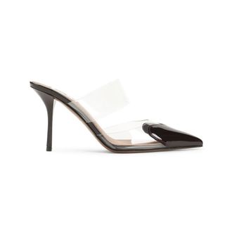 Alaia Alaia Sandalen - Red Heart Detail Mules With Pvc And Leather Upper - Gr. 38,5 (EU) - in Wei&szlig; - f&uuml;r Damen