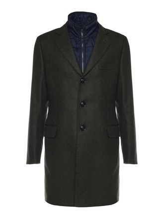 Fay Manteau Au Genou - Vert
